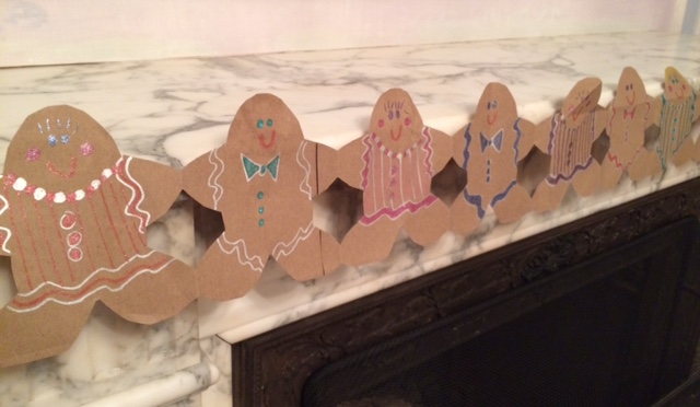 Brown Paper Gingerbread Garland