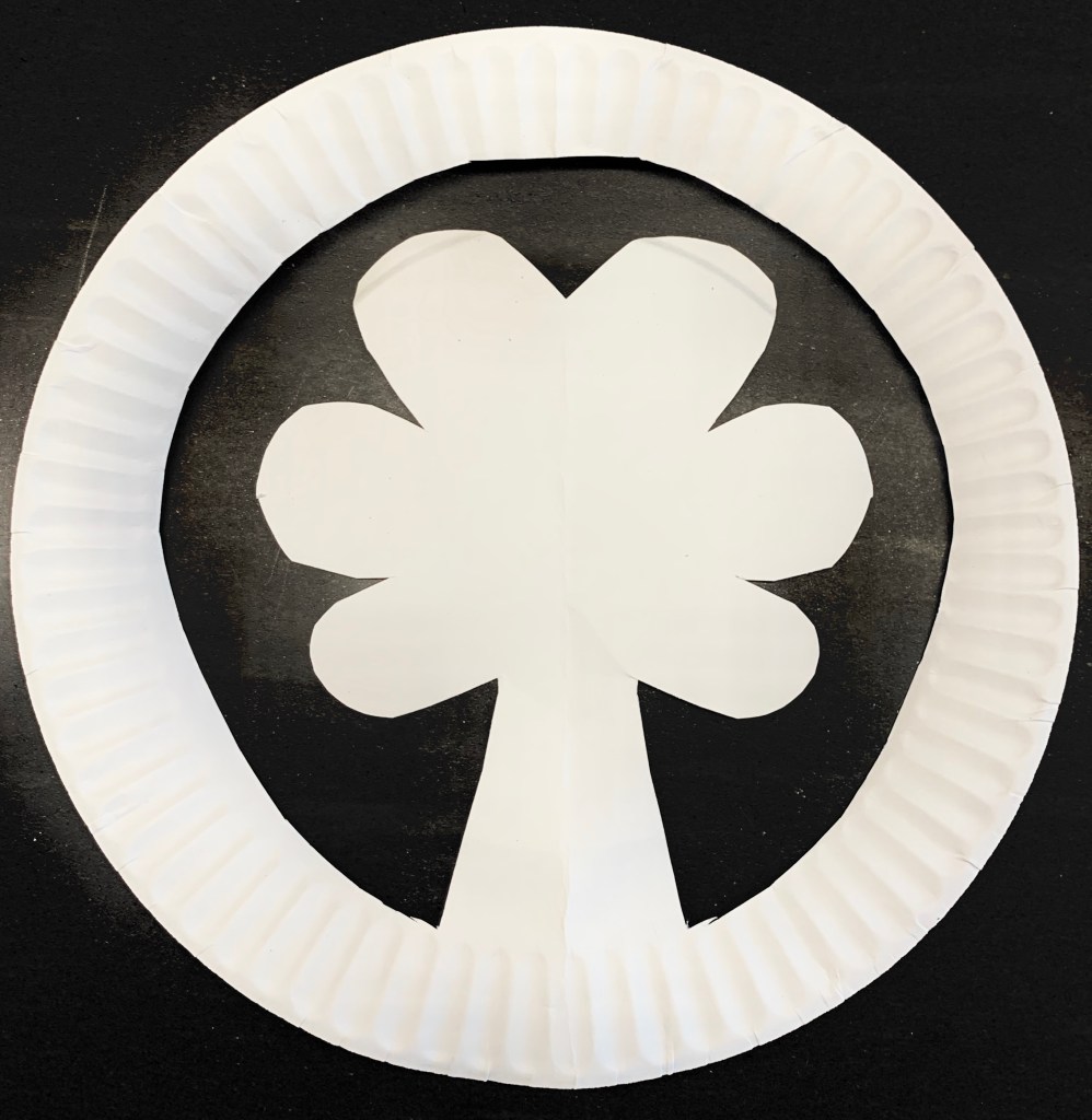 Paper Plate Shamrock Hat