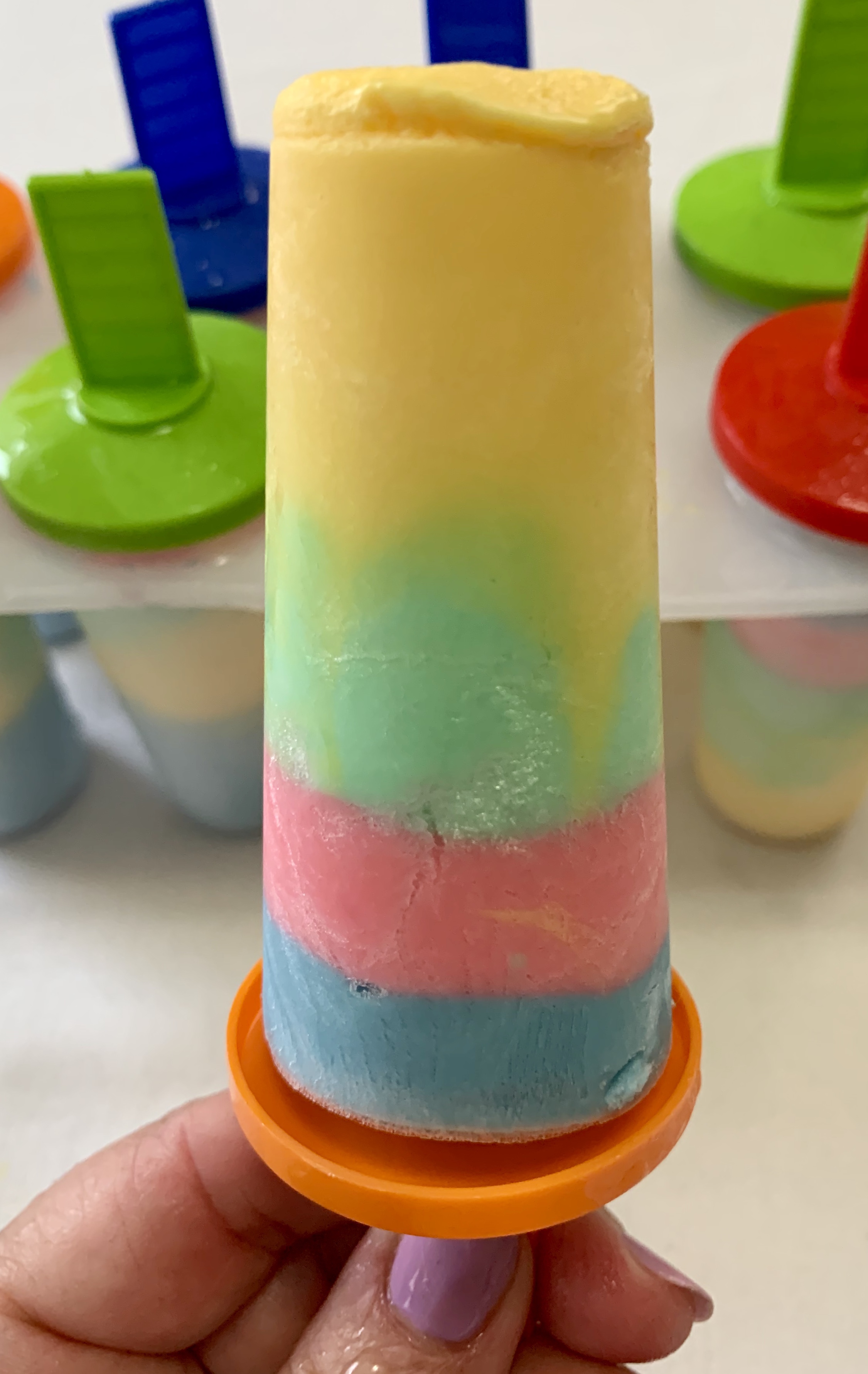Layered Color Yogurt Pops