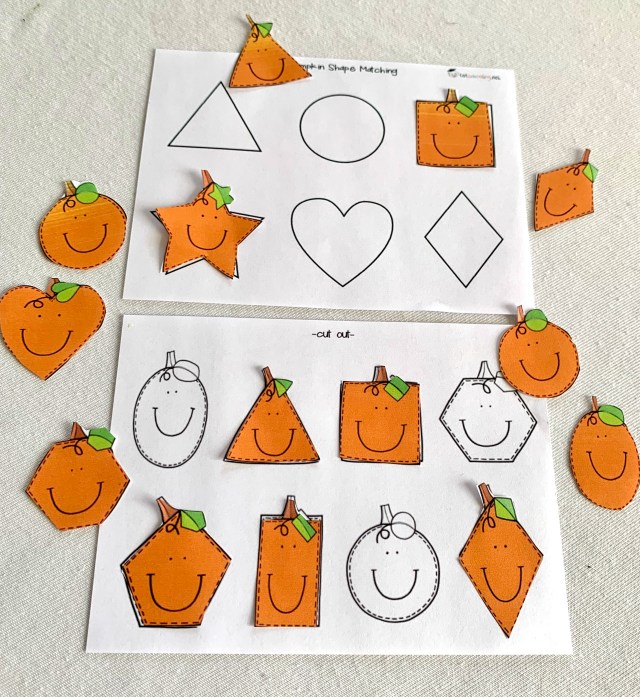 “The Legend of Spookley the Square Pumpkin” and Matching Shape Game