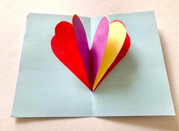 Rainbow Heart Pop-Up Valentine’s Card