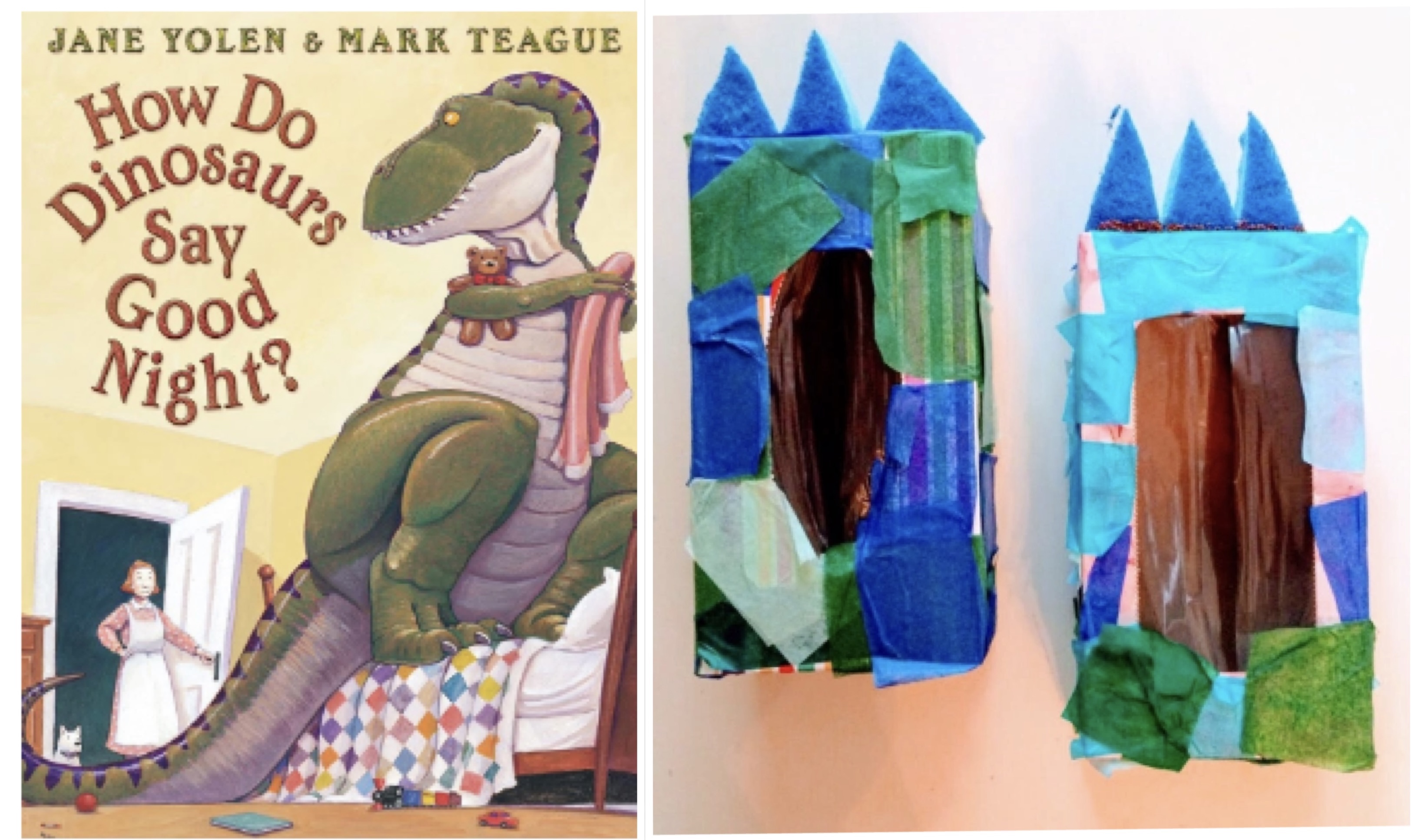 “How Do Dinosaurs Say Goodnight?” and Dino Feet Craft