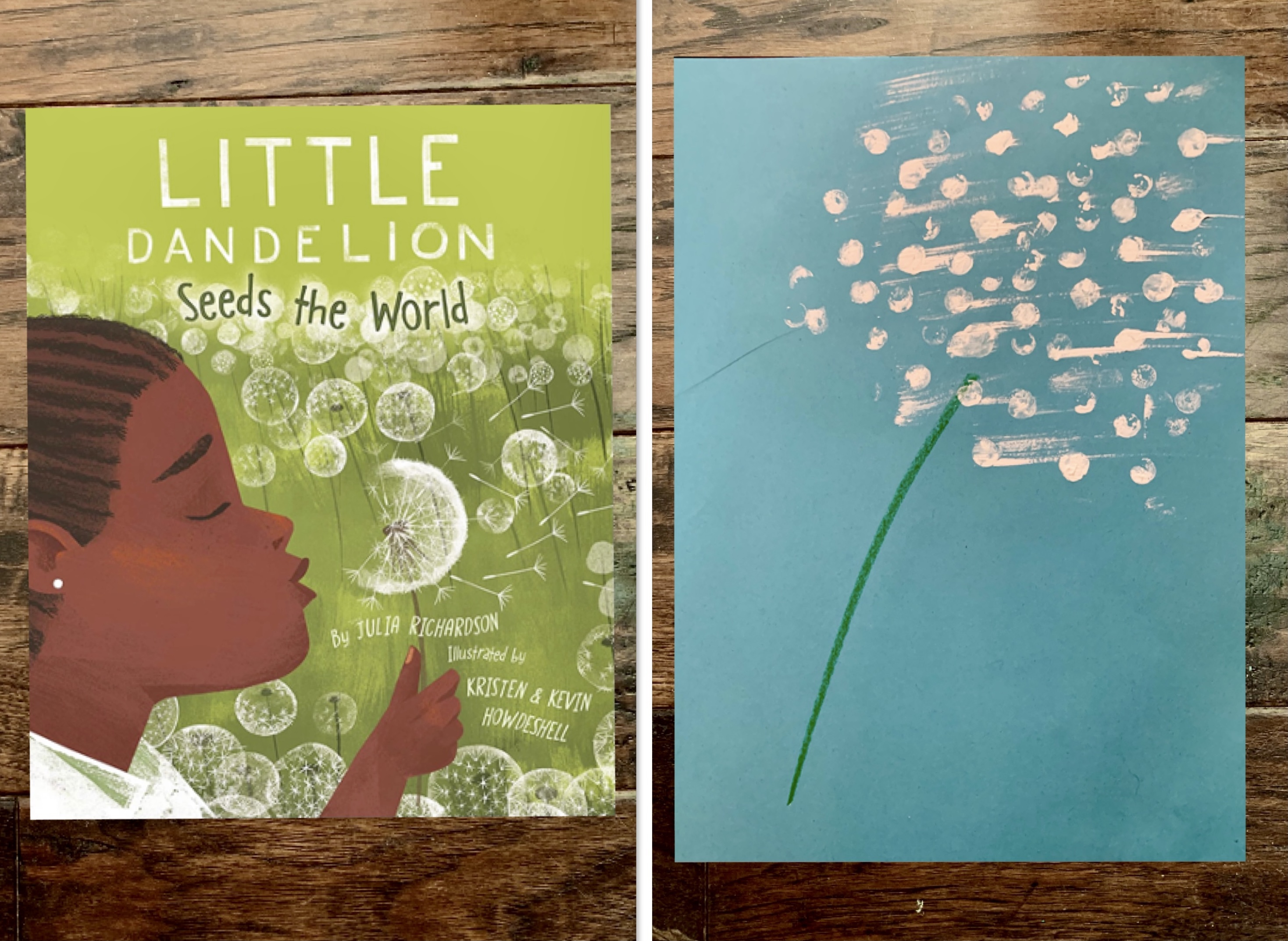 “Little Dandelion Seeds the World” and Cotton Swab Dandelion