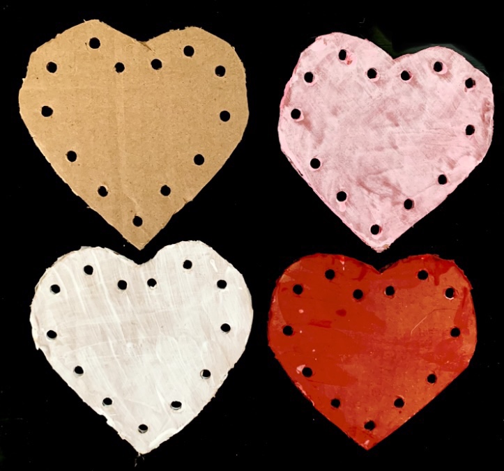 Homemade Heart Lacing Cards