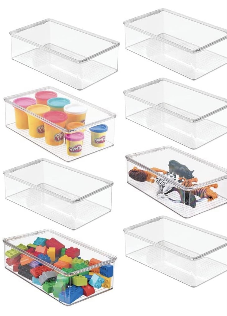 Clear Stackable Storage Bins