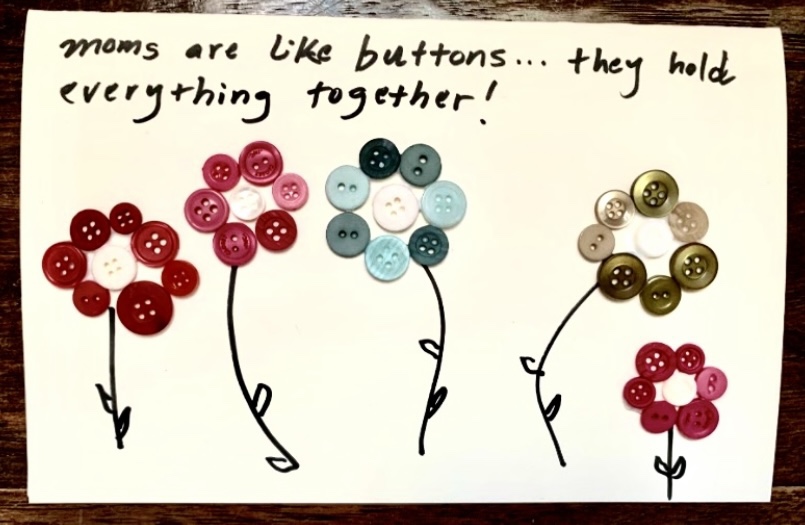 “Moms are Like Buttons, They Hold Everything Together” Mother’s Day Card