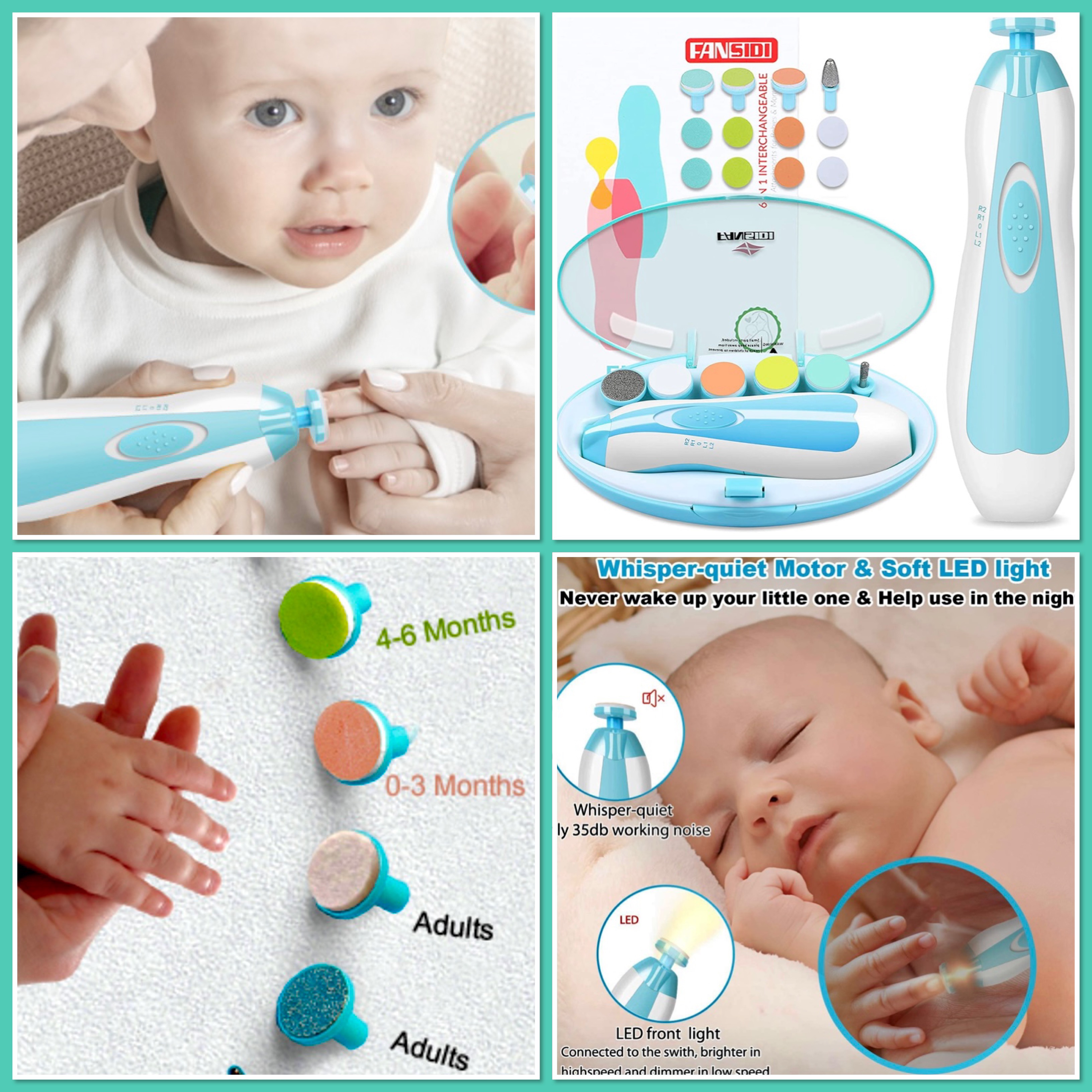 FANSIDI Electric Baby Nail File