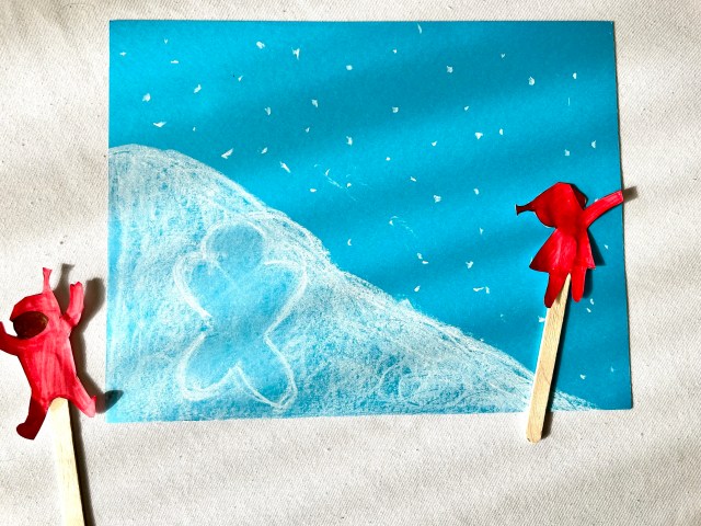 “The Snowy Day” and Stick Puppets