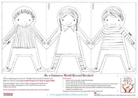 “The Paper Dolls” by Julia Donaldson and DIY Paper Dolls