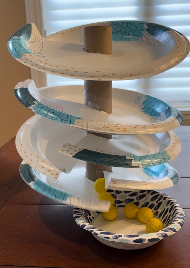Paper Plate Marble Run
