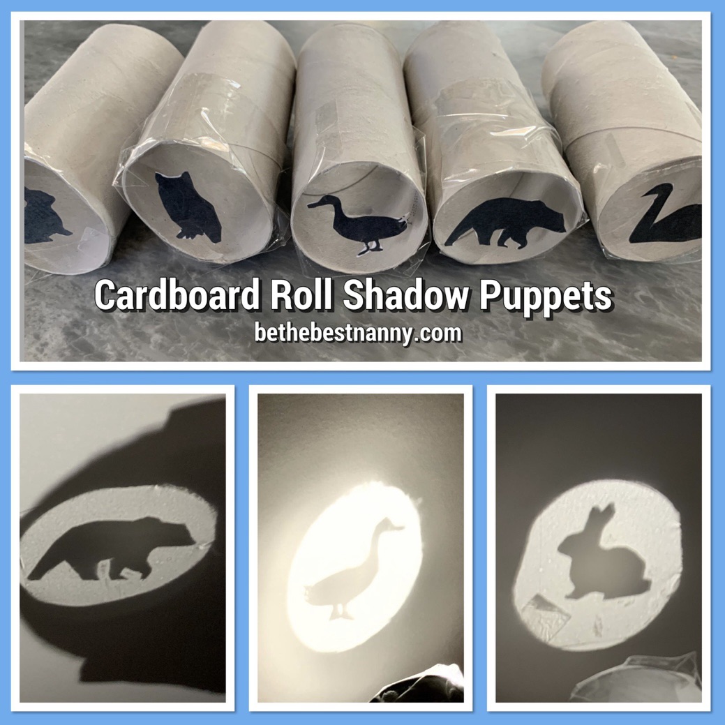 Cardboard Roll Shadow Puppets