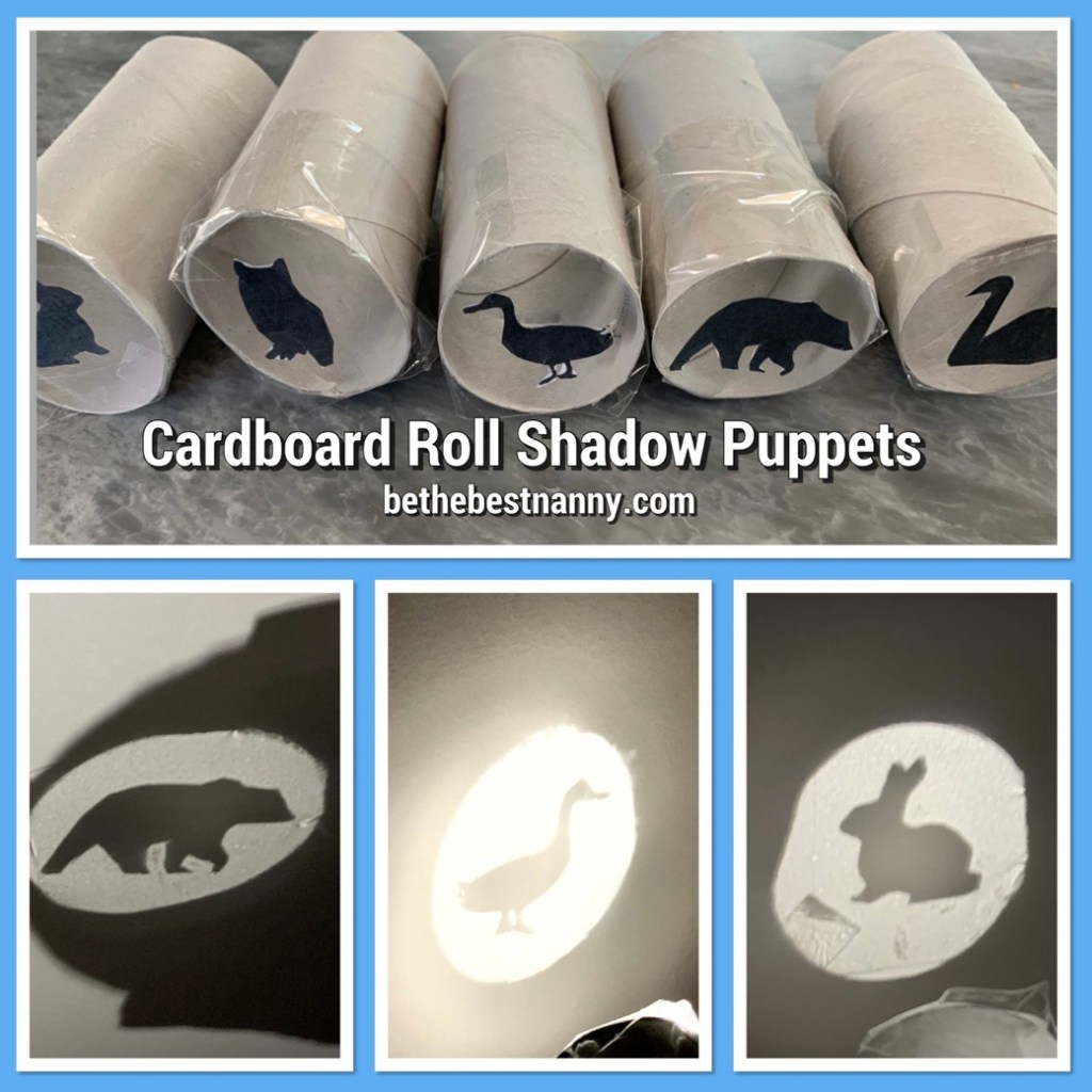 Cardboard Roll Shadow Puppets