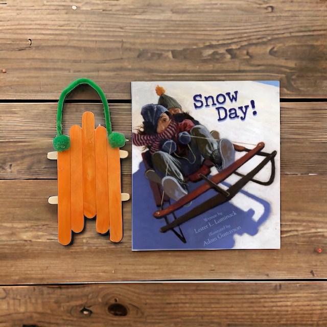 Make a Sled after Reading “Snow Day!” By Lester L. Laminack