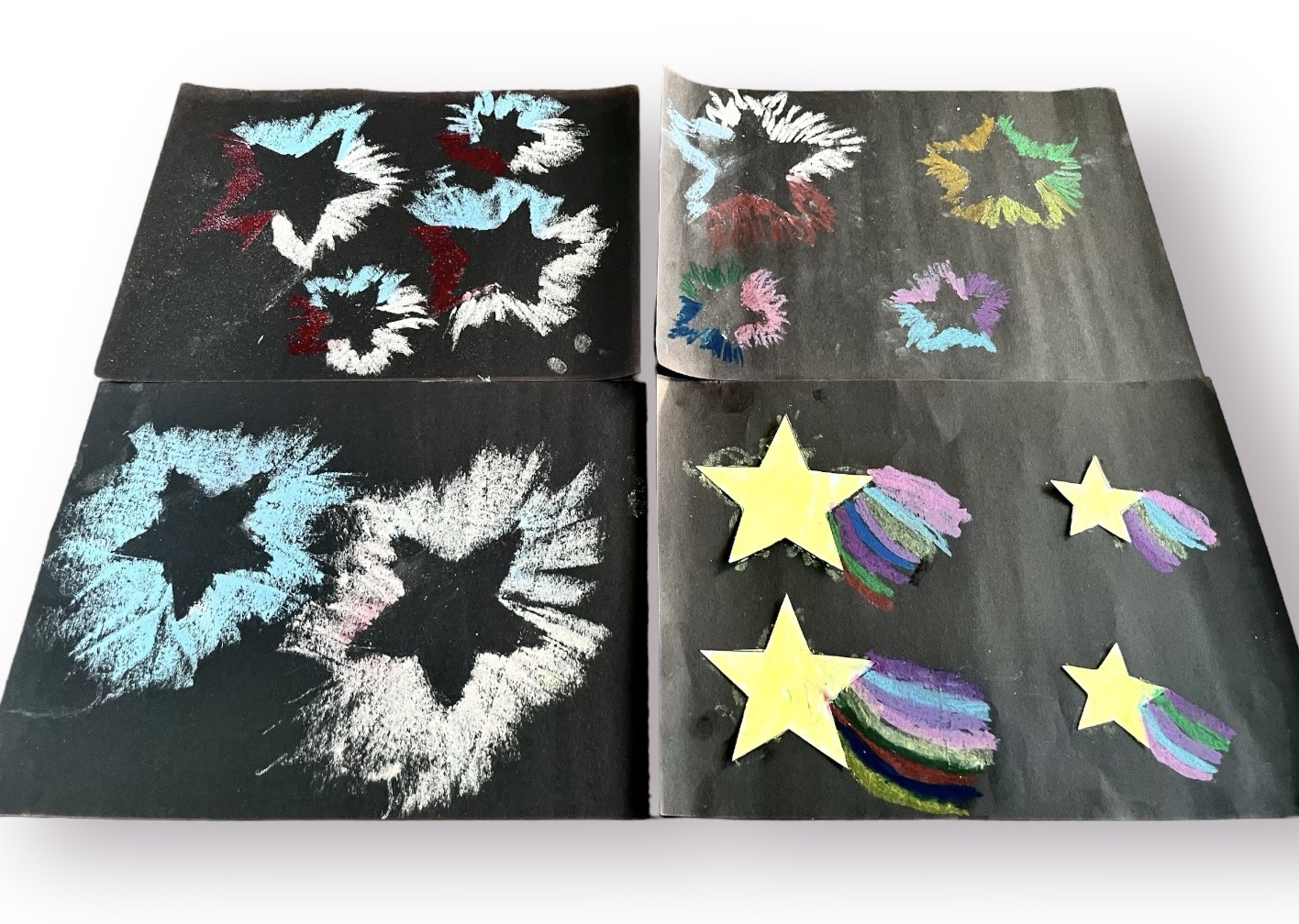 Chalk and Pastel Fourth of July Fireworks