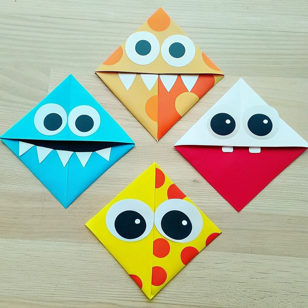Monster Corner Bookmarks for Halloween