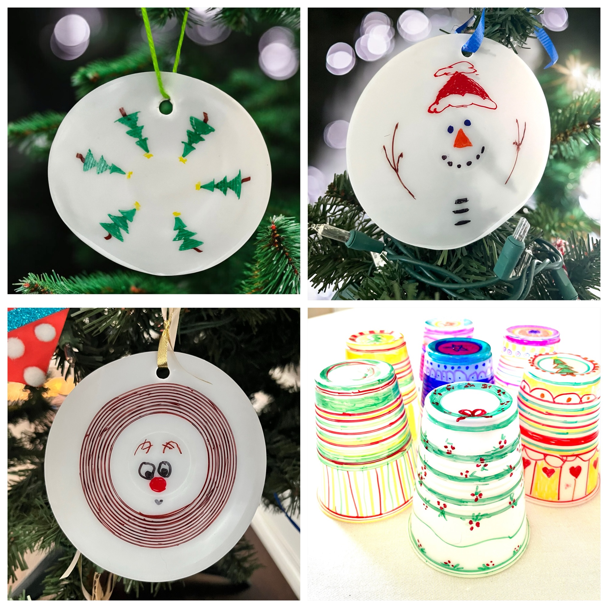 Melting Plastic Cup Ornaments